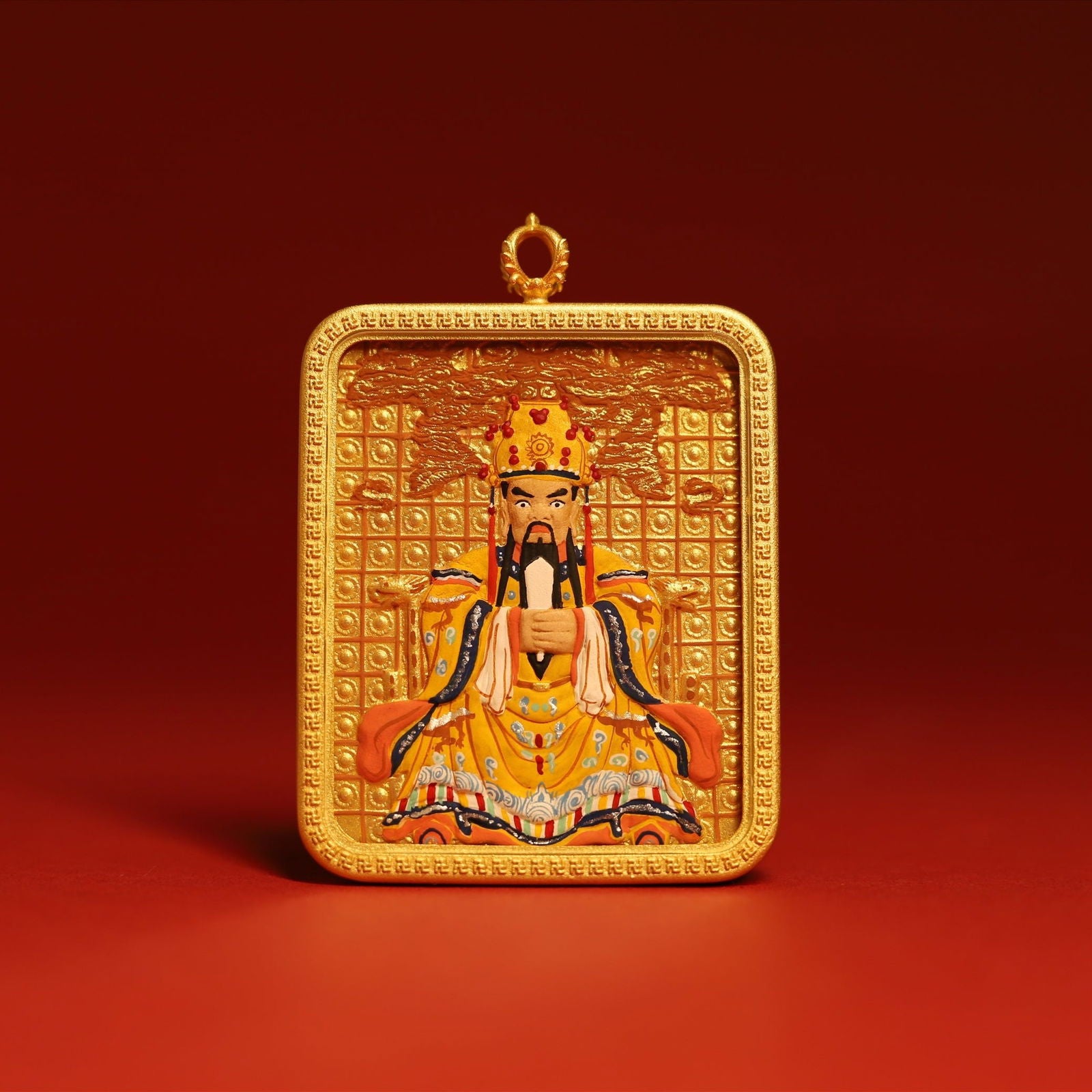 Thangka Buddha Leather Auspicious Clouds Wealth and Protection Dragon ...